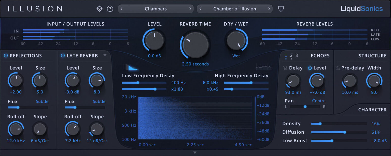 Illusion Reverb plugin for all popular DAWs - AAX, AU & VST - LiquidSonics