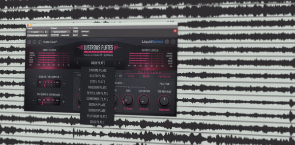 Lustrous Plates Surround reverb plugin AAX, AU, VST - LiquidSonics