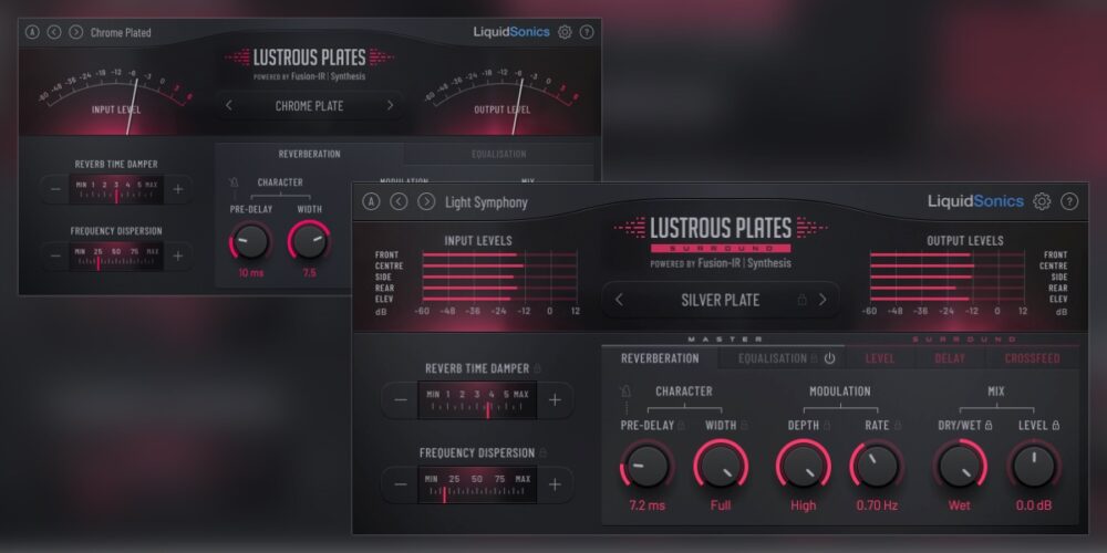 Lustrous Plates Surround reverb plugin AAX, AU, VST - LiquidSonics