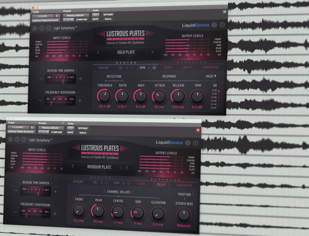 Lustrous Plates Surround reverb plugin AAX, AU, VST - LiquidSonics