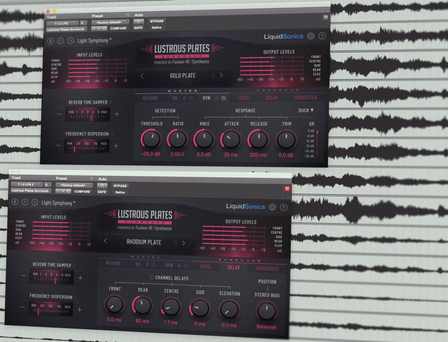 Lustrous Plates Surround reverb plugin AAX, AU, VST - LiquidSonics