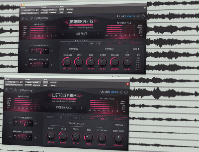 Lustrous Plates Surround reverb plugin AAX, AU, VST - LiquidSonics
