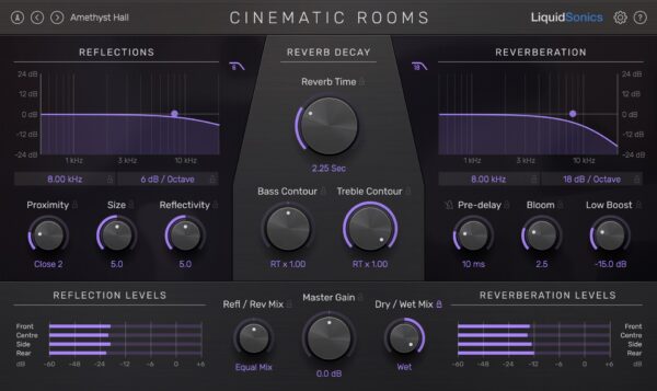 Cinematic Rooms Surround & Atmos Reverb Plugin - AAX, VST, AU