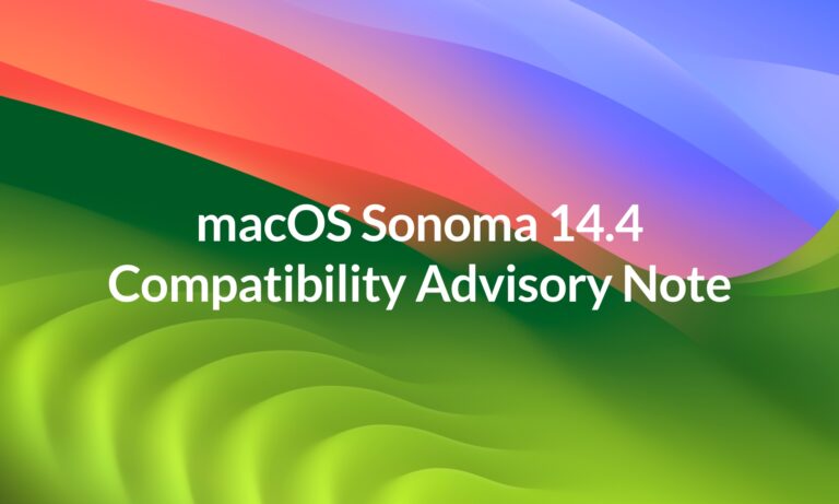 Sonoma 14.4 Compatibility Advisory Note - LiquidSonics